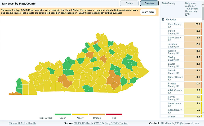 Kentucky Health News , 299 new cases of coronavirus - The Hancock Clarion