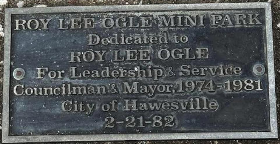 Hawesville Beautification Committee; Roy Lee Ogle Mini Park